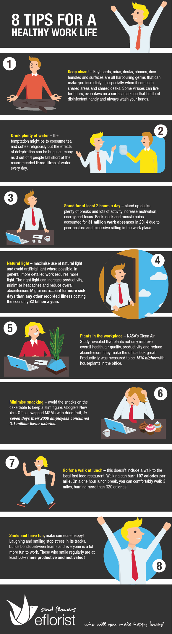 8 Tips For A Healthy Work Life